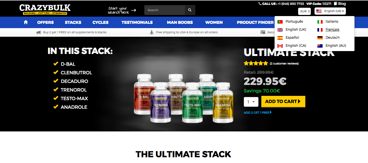 CrazyBulk Ultimate Stack, le pack ultime des pros