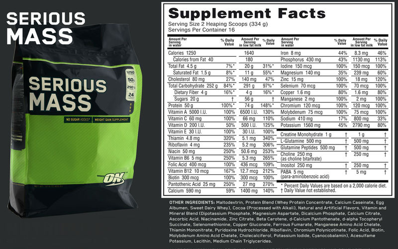 Optimum Nutrition Serious Mass, développez votre masse musculaire